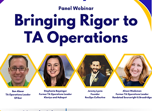 Panel Webinar: Bringing Rigor to TA Operations - JobSync