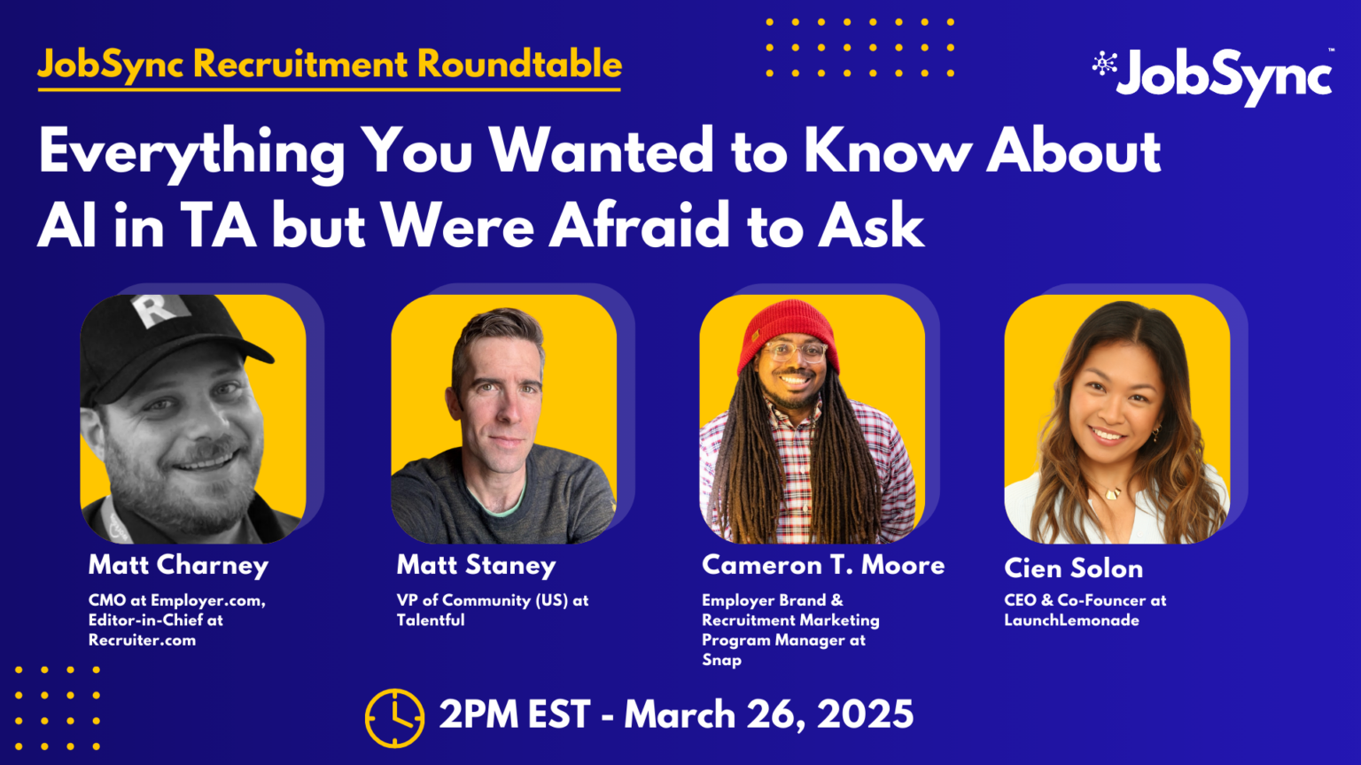 JobSync Roundtable: Everything You Wanted to Know About AI in Talent ...